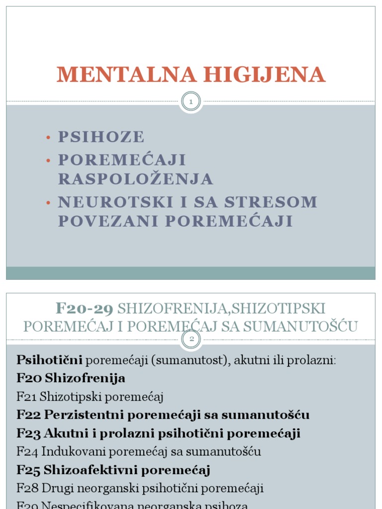 10 MH Psihoze - Neuroze PDF | PDF