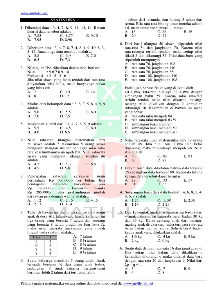 Statistika Matematika