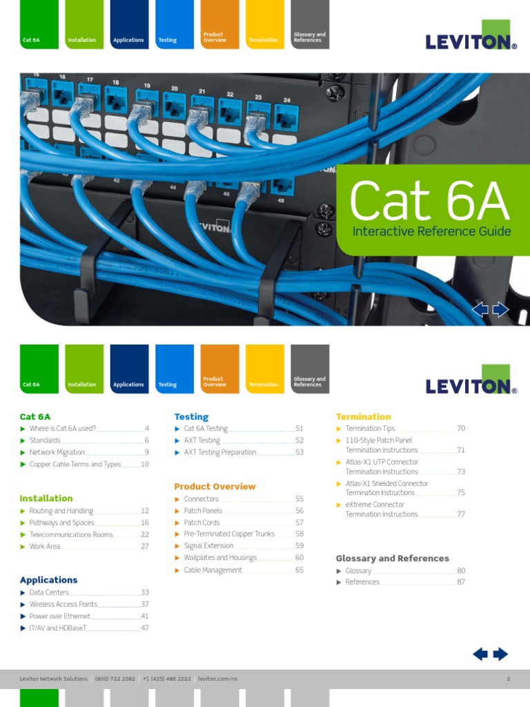 Leviton - Cat6A Reference Guide. 051518pdf PDF | PDF | Ethernet ...