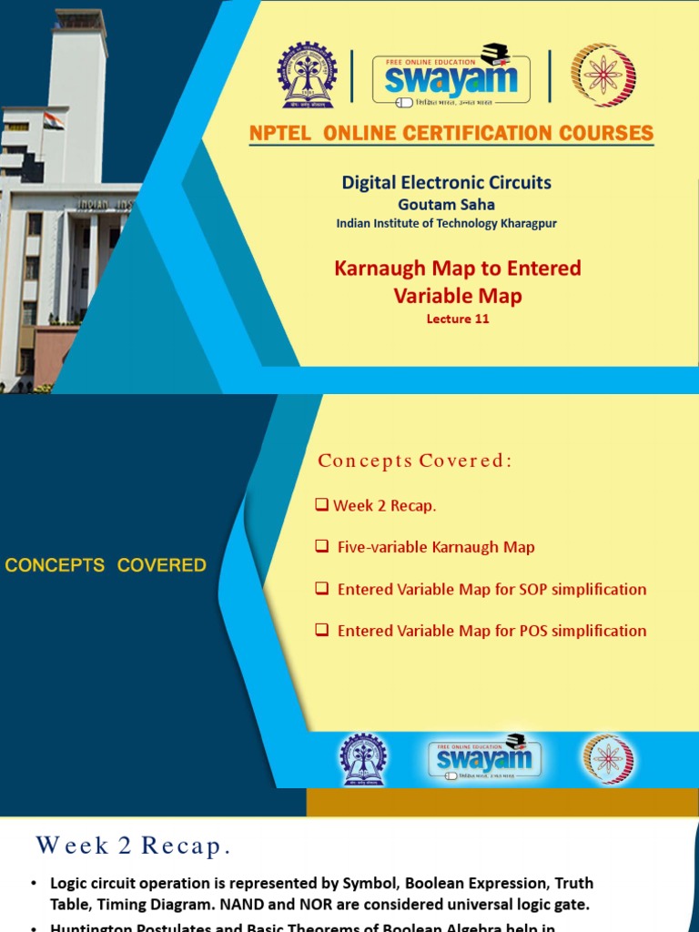 Karnaugh Map To Entered Variable Map: Digital Electronic Circuits | PDF ...