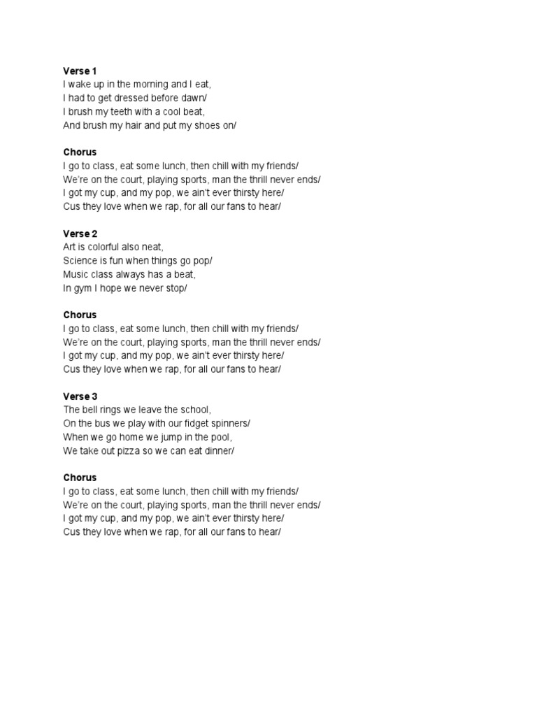 Rap Lyric Sheet | PDF