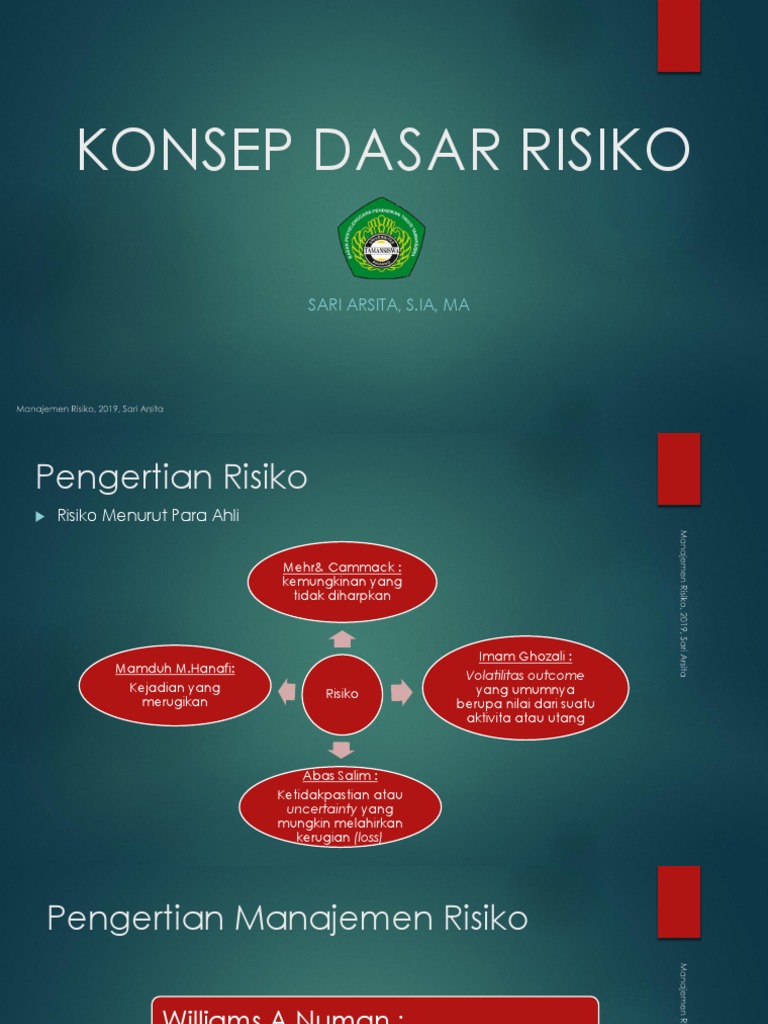 Konsep Dasar Risiko | PDF