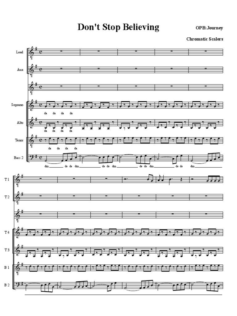 Don't Stop Believing SATB | PDF