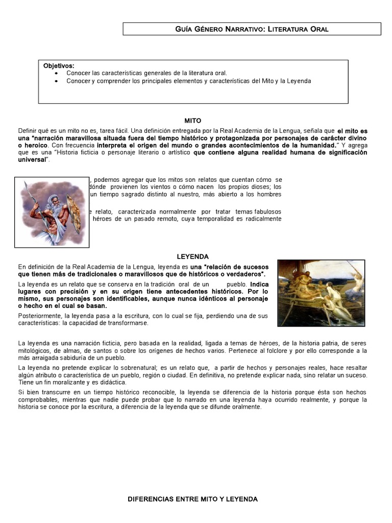 Guia Mito y Leyenda | PDF | Leyendas | Antropología cultural