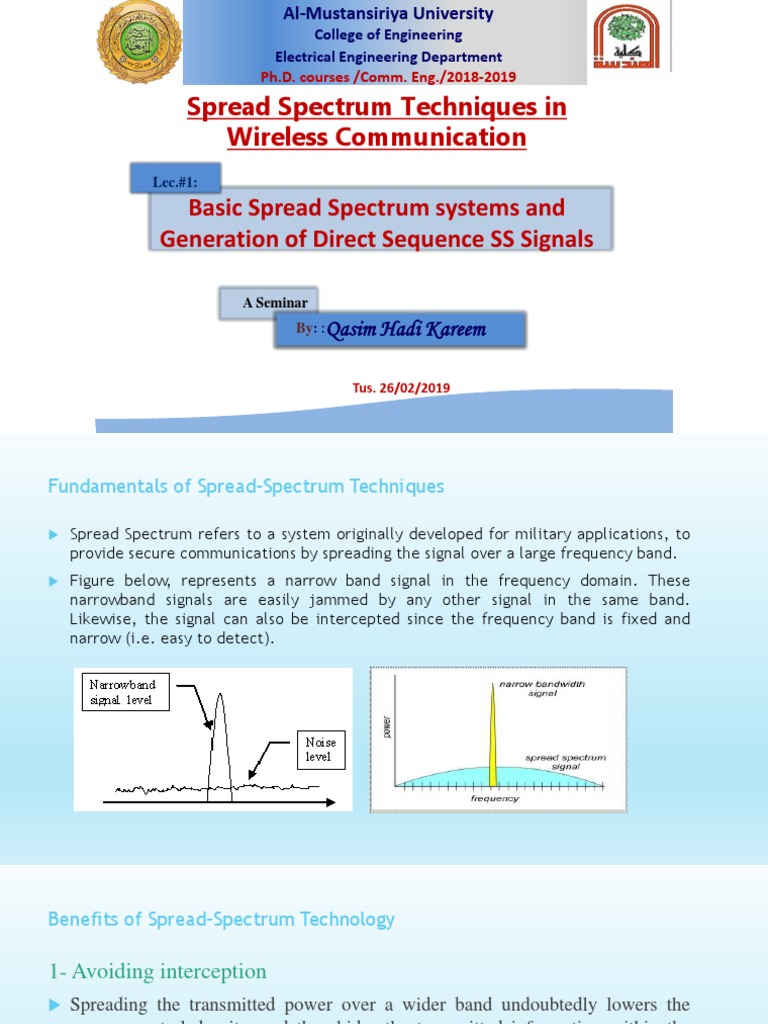 Spread Spectrum Techniques Overview | PDF | Channel Access Method | Modulation