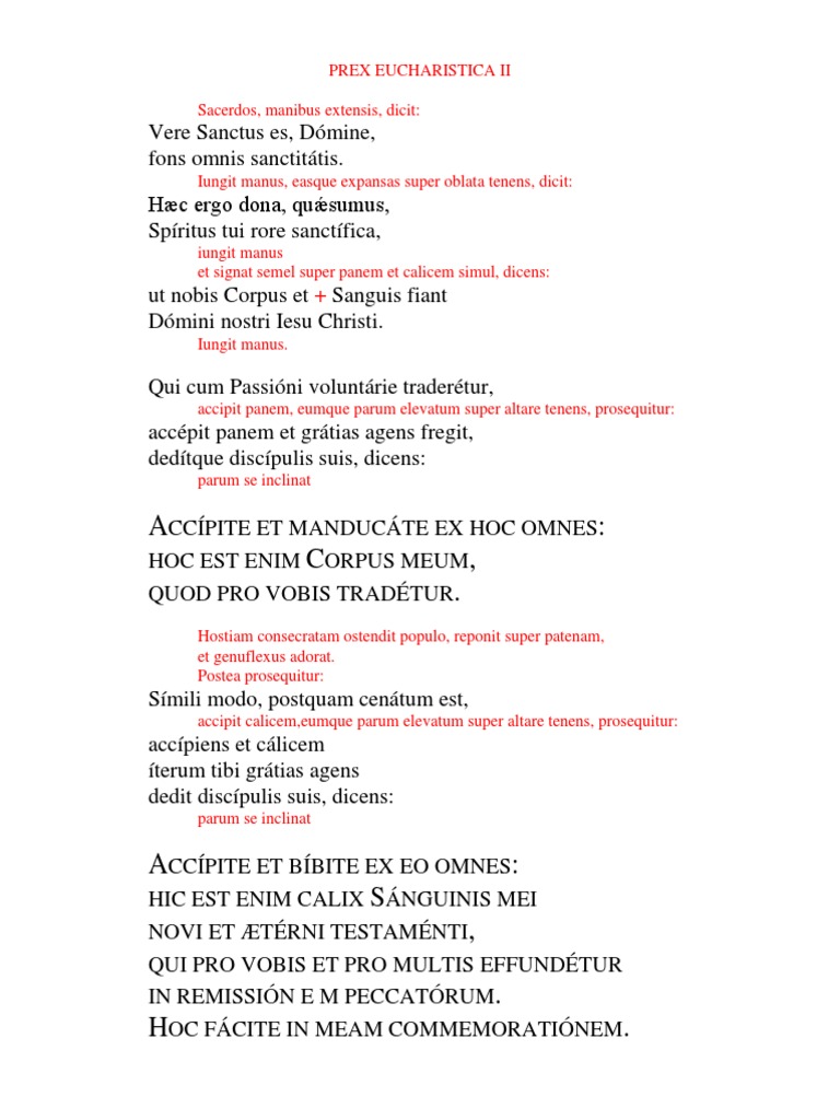 Prex Eucharistica II | PDF | Catholic Liturgy | Mass (Liturgy)