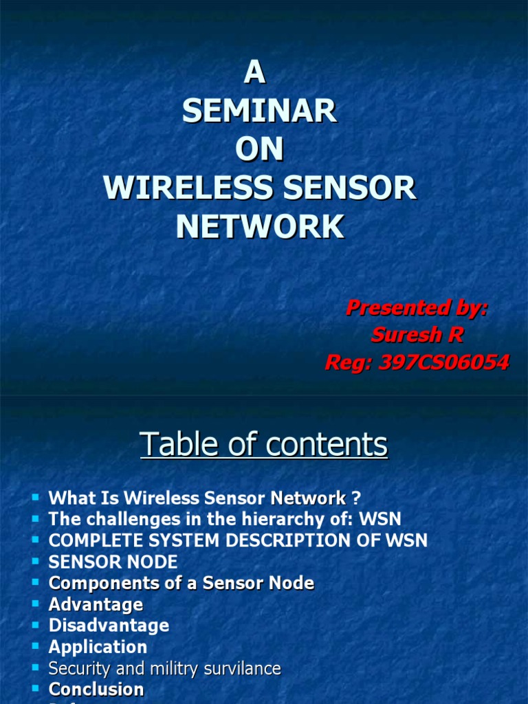 Wireless Sensor Network | PDF | Wireless Networking | Wireless Sensor ...