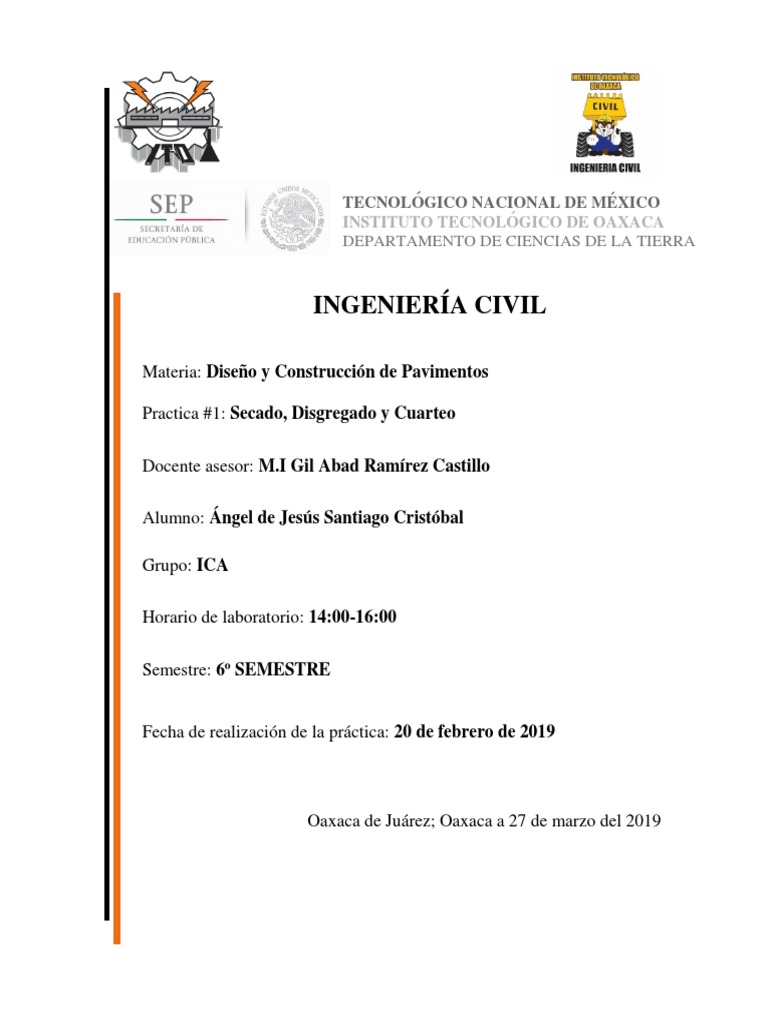 Secado, Disgregado y Cuarteo | PDF | Agua | Diseño