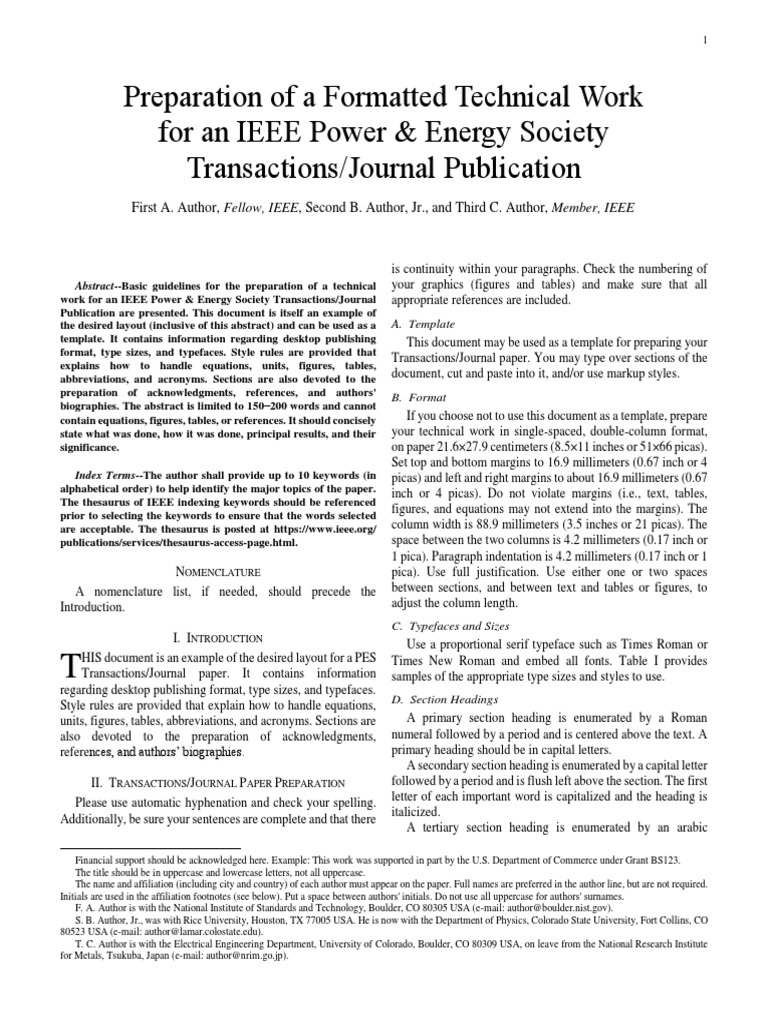 IEEE Transactions Paper Preparation Guide | PDF | Typefaces | Written ...