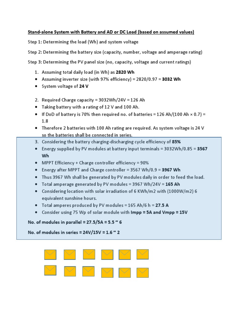 Stand-Alone PV System | PDF