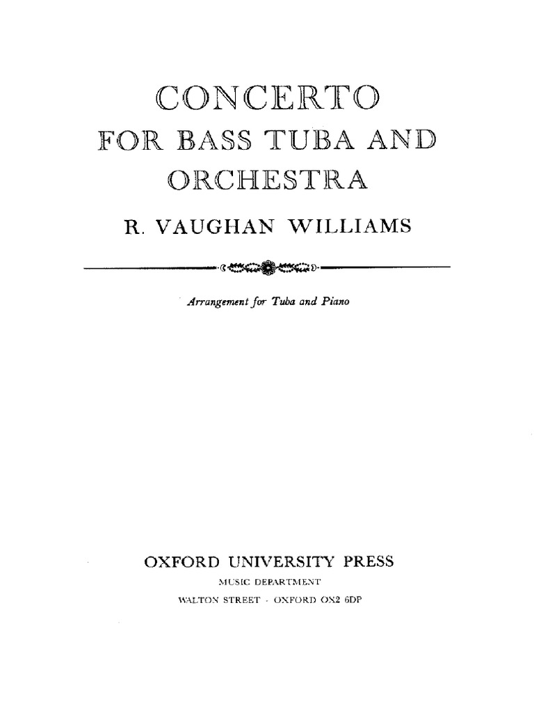 Tuba Concerto R. Vaughan Williams | PDF