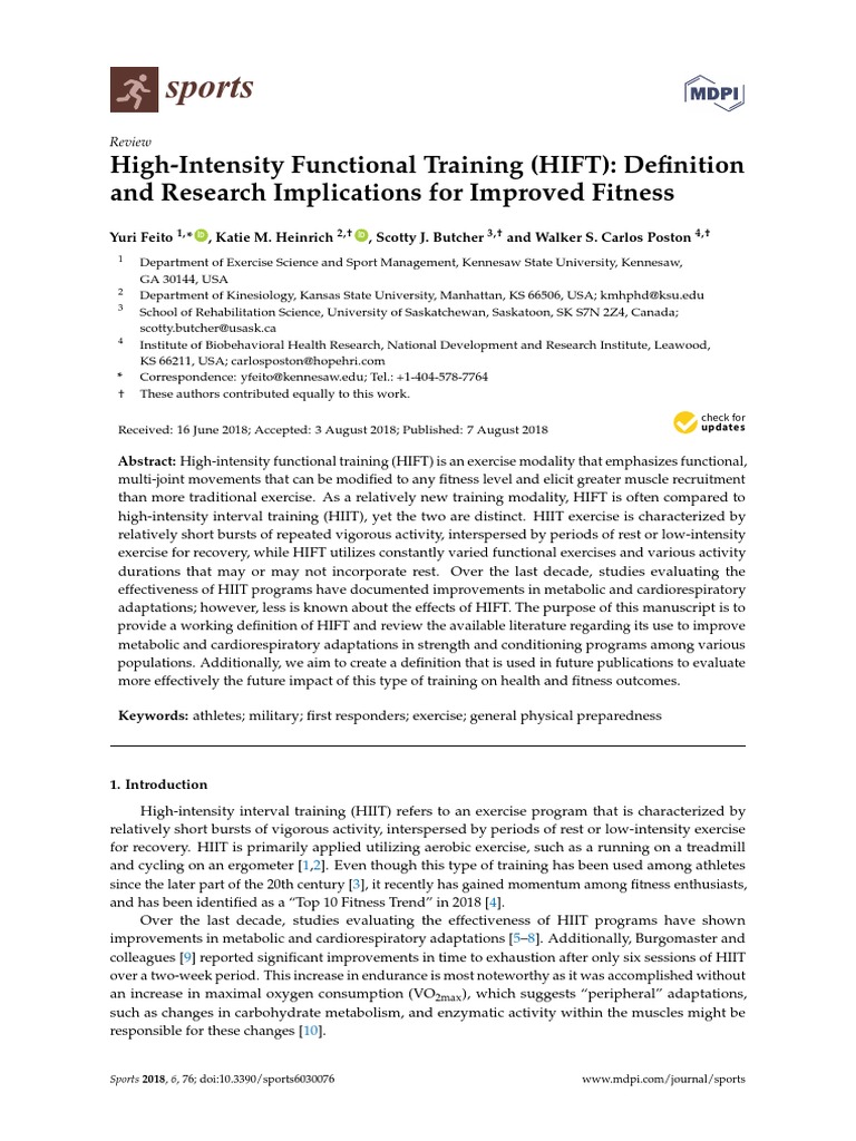 High Intensity Functional Training PDF | PDF | High Intensity Interval ...