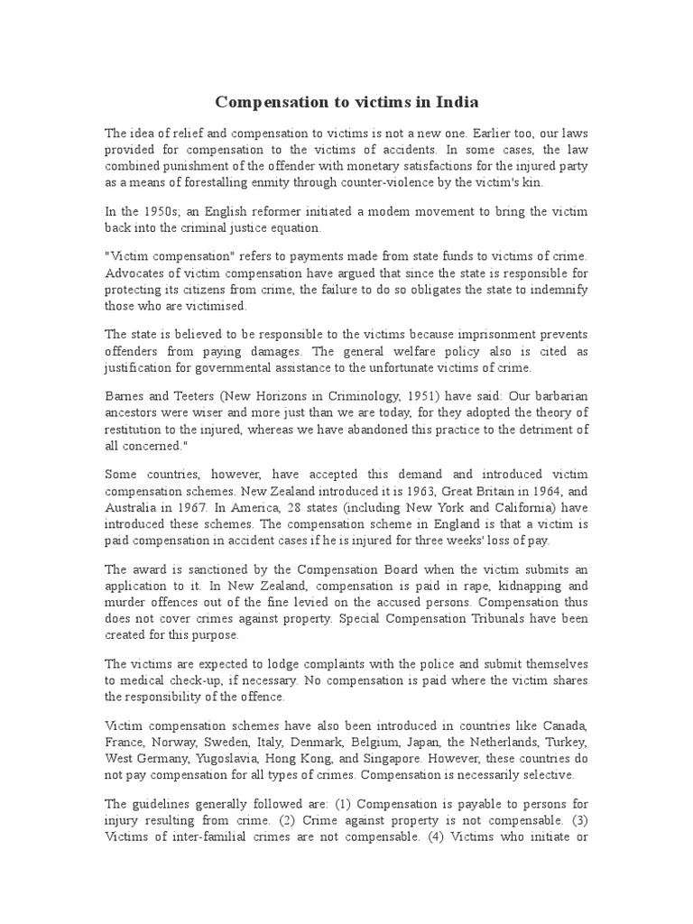 An Analysis of the Feasibility of Implementing a Large-Scale Victim ...