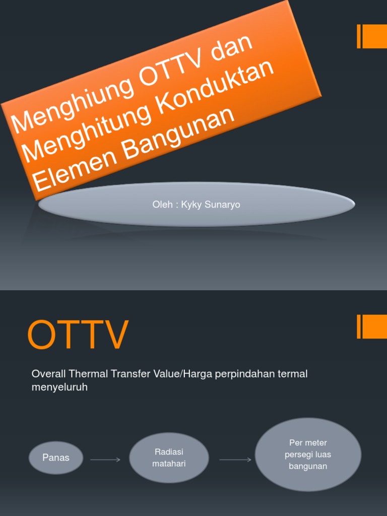 Menghiung OTTV Dan Menghitung Konduktan Elemen Bangunan | PDF