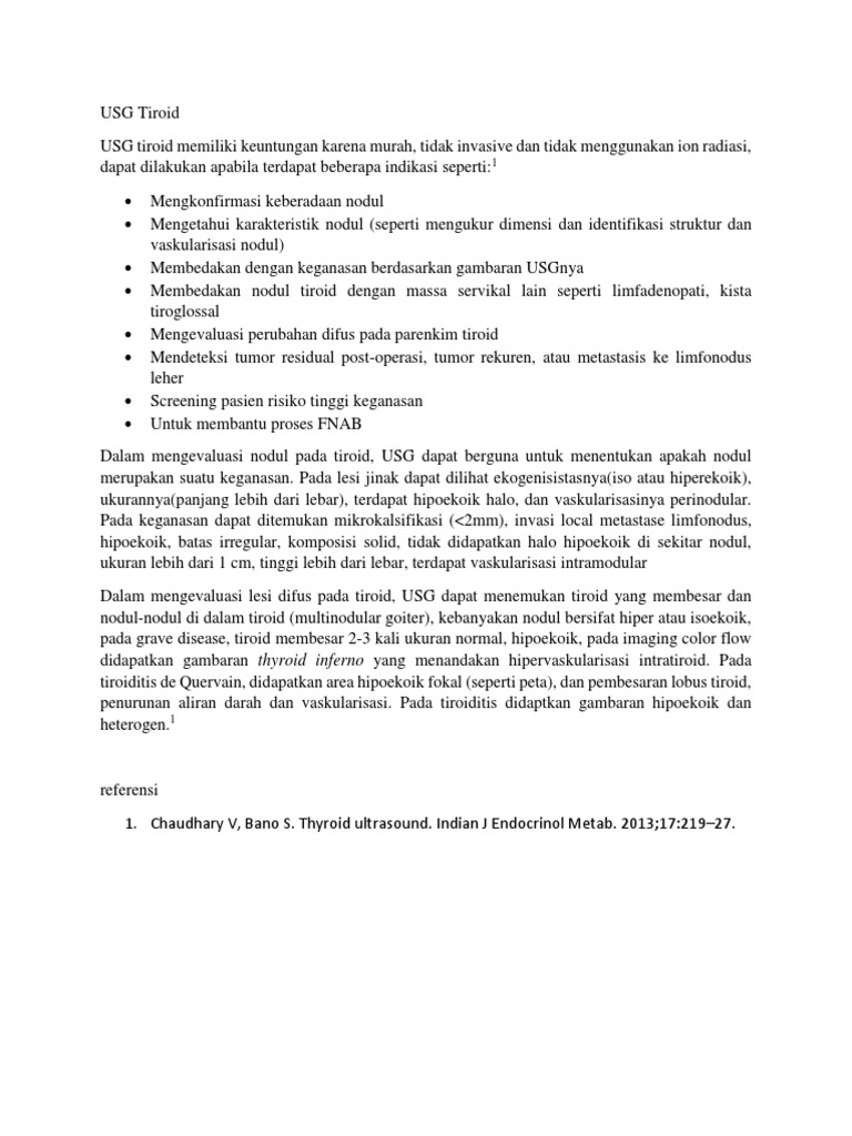 Evaluasi USG Tiroid dan Nodul Hipoekoik | PDF | Sains & Matematika