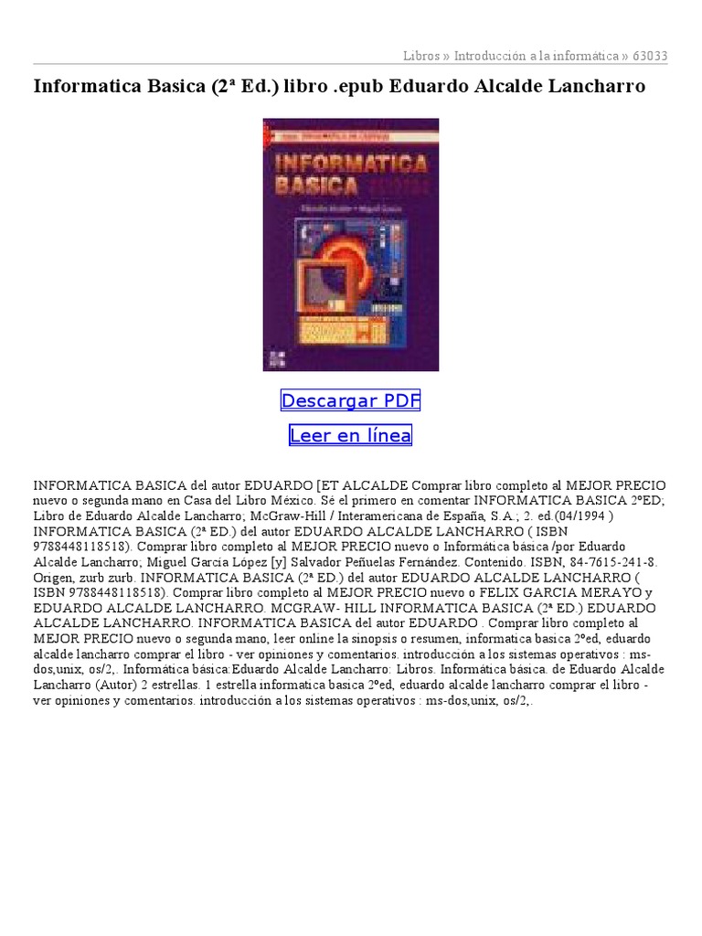 Informatica Basica (2 Ed) PDF | PDF