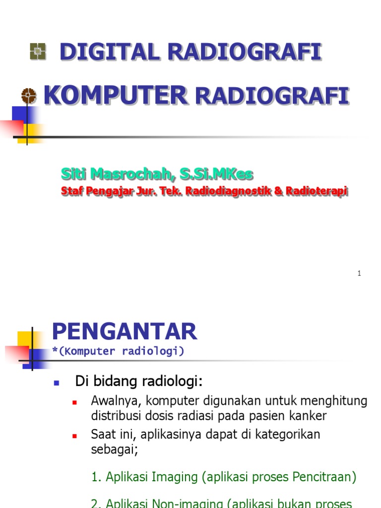 Digital Radiografi - Koputer Radiografi2 | PDF | Komputer