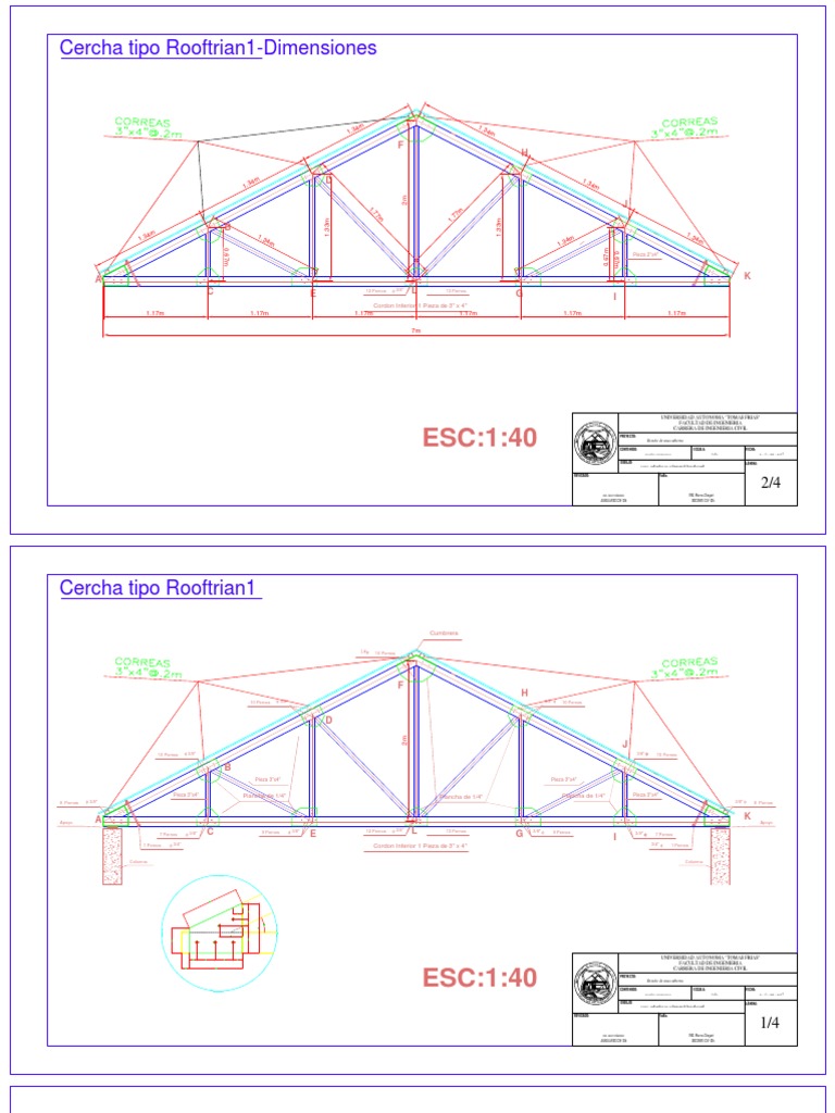 Planos de Maderas PDF | PDF | Ingeniero civil | Ingeniería