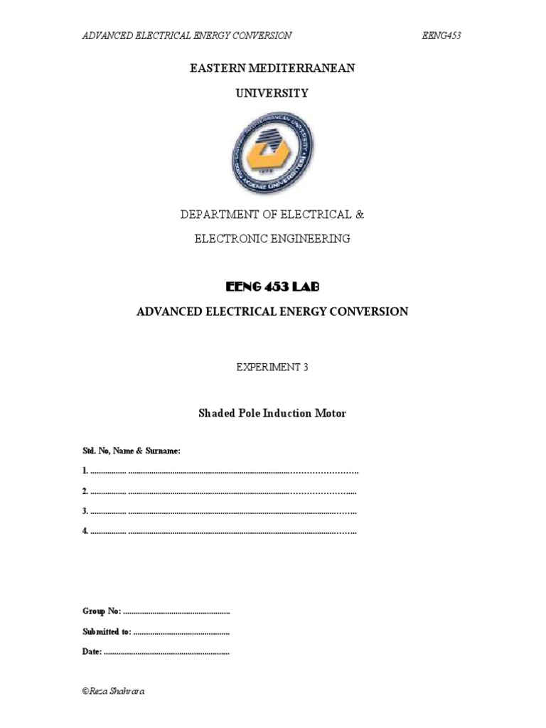 Ex3 PDF | PDF | Electric Motor | Electromagnetic Induction