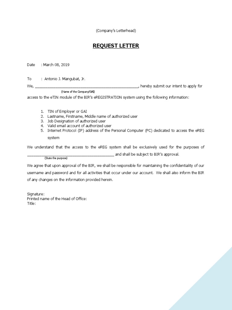 Request Letter | PDF