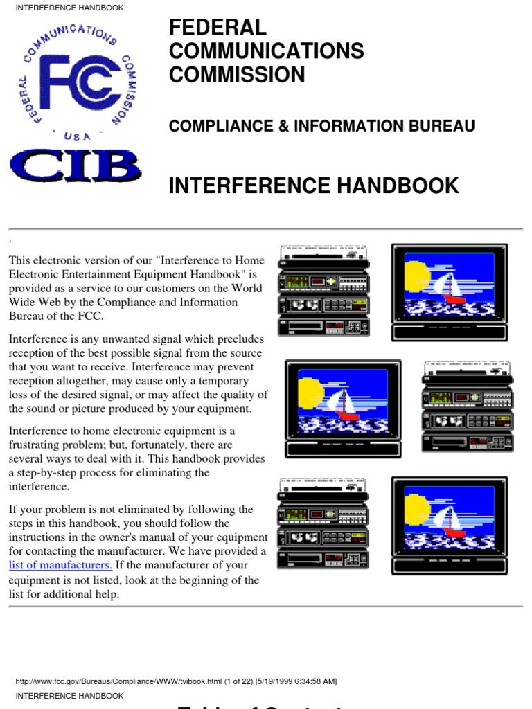 FCC Interference Handbook | PDF | Electromagnetic Interference ...
