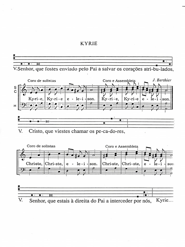 Kyrie Eleison J. Berthier | PDF | Mass (Liturgy)