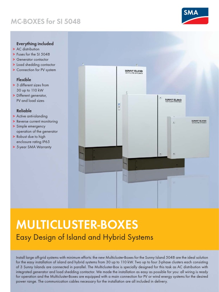 SMA Multicluster | PDF | Alternating Current | Photovoltaics