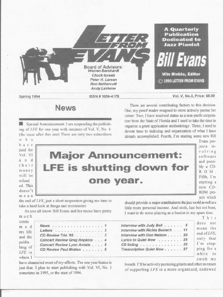 Letter From Evans 25 | PDF