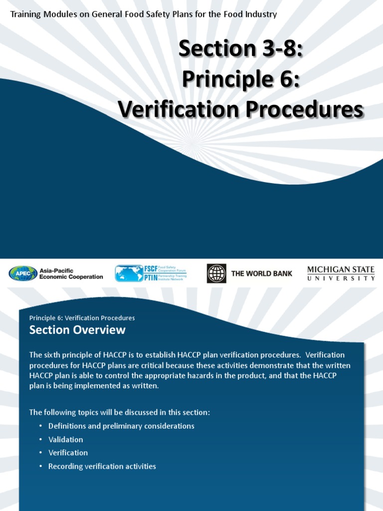 SCM 16 Section 3-8 HACCP Principle 6-Verification Procedures 6-2012 ...