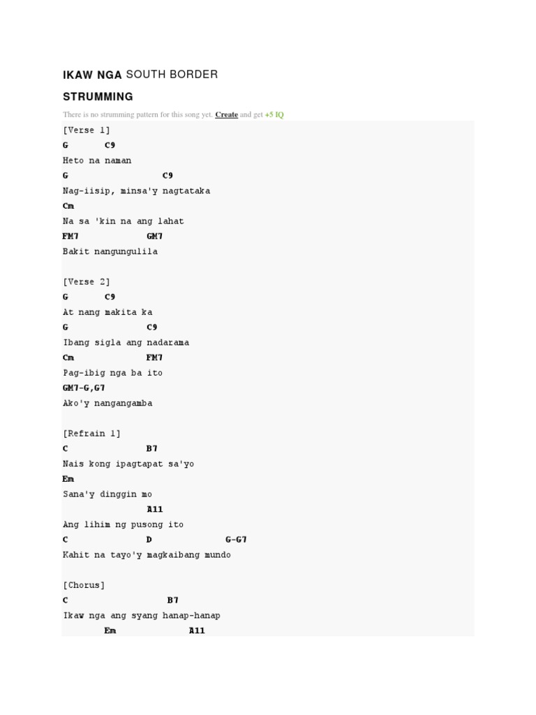 Ikaw NGa South Border | PDF