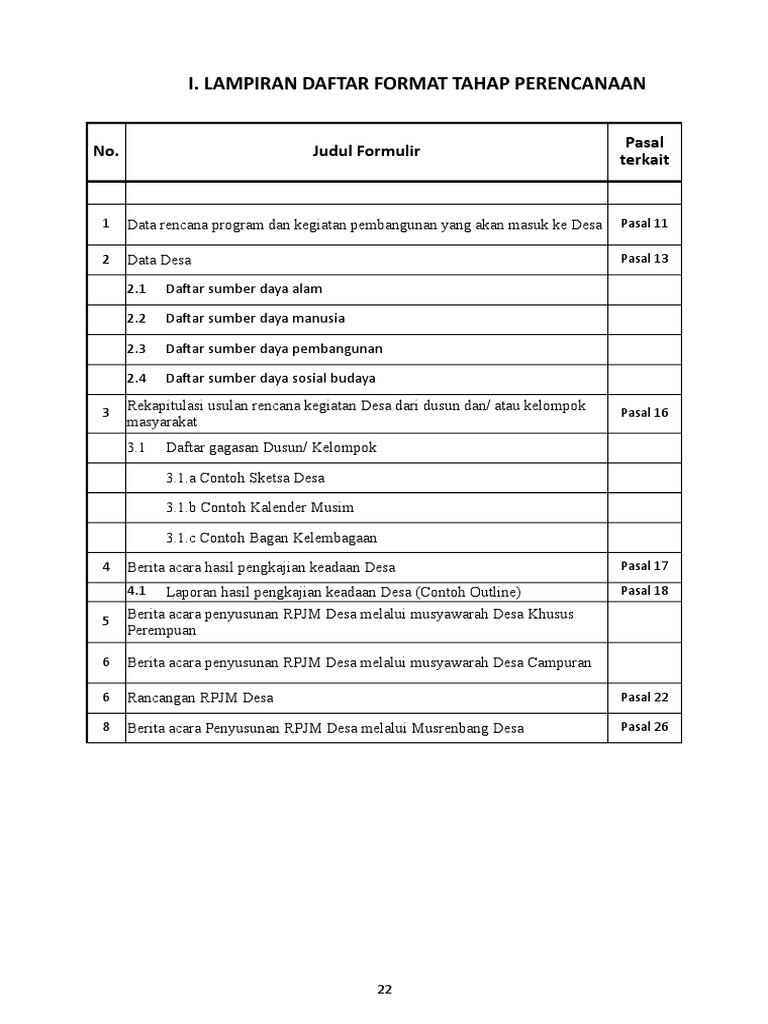 Format RPJMDes | PDF