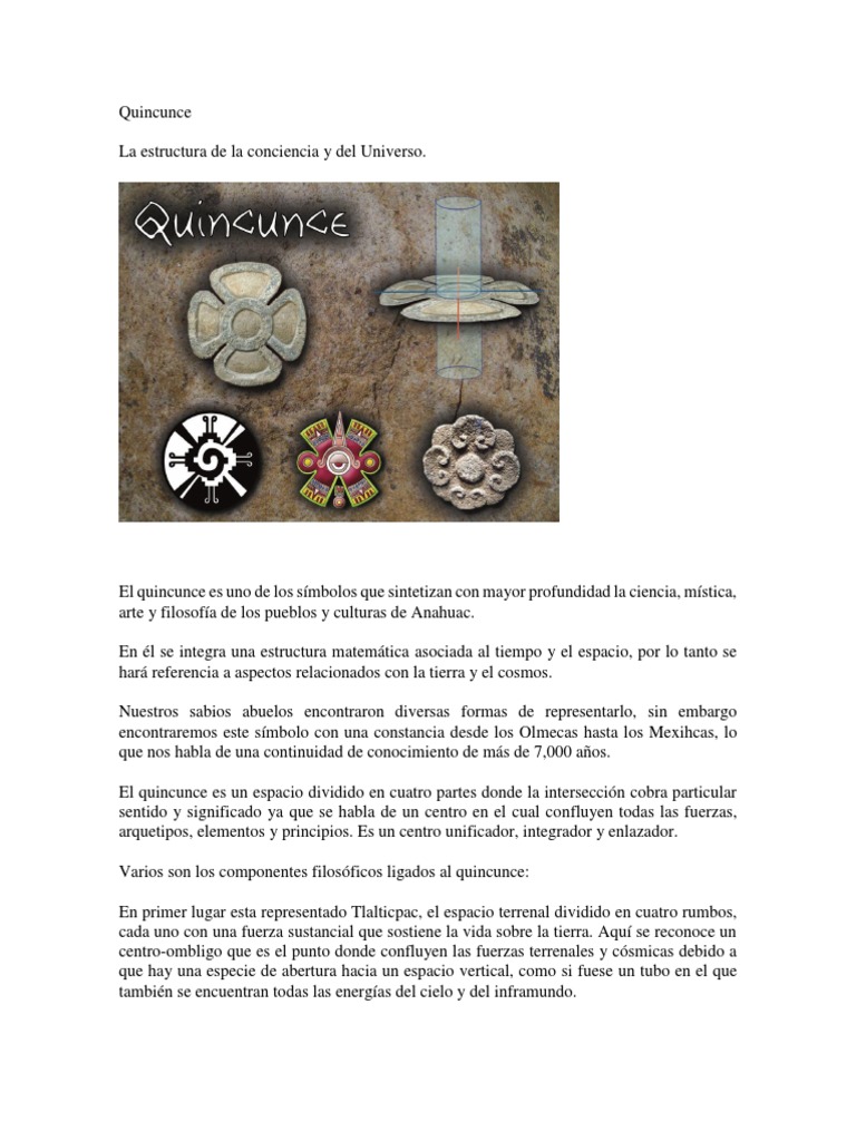 Significado del Quincunce en Anahuac | PDF | Espacio | Universo