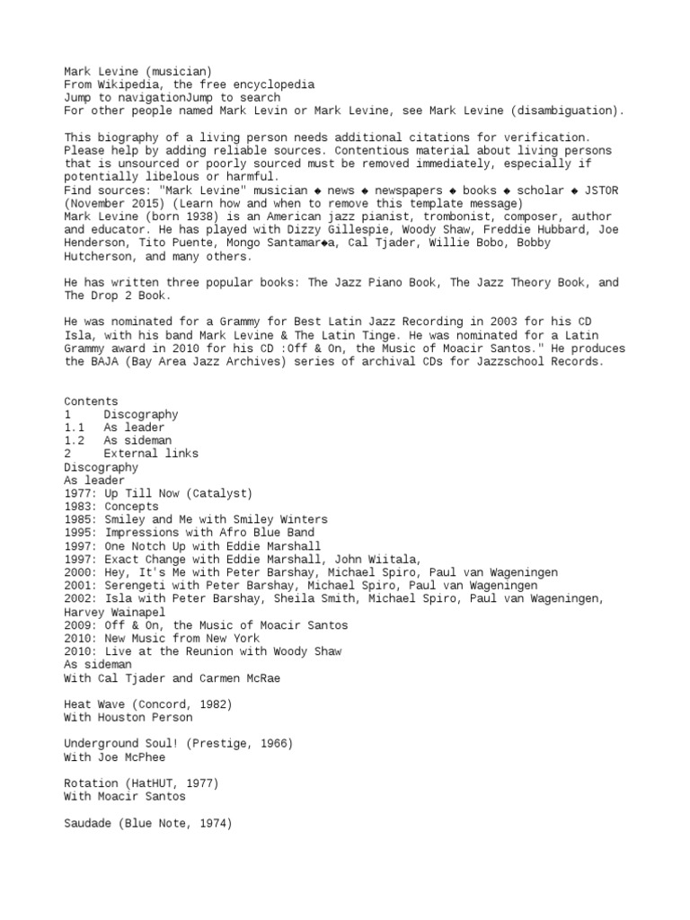 Mark Levine | PDF
