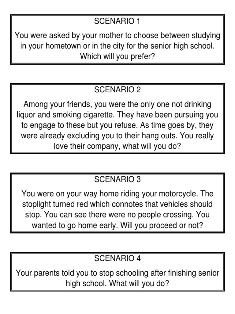 SCENARIOS | PDF | Wellness | Mystery, Thriller & Crime Fiction