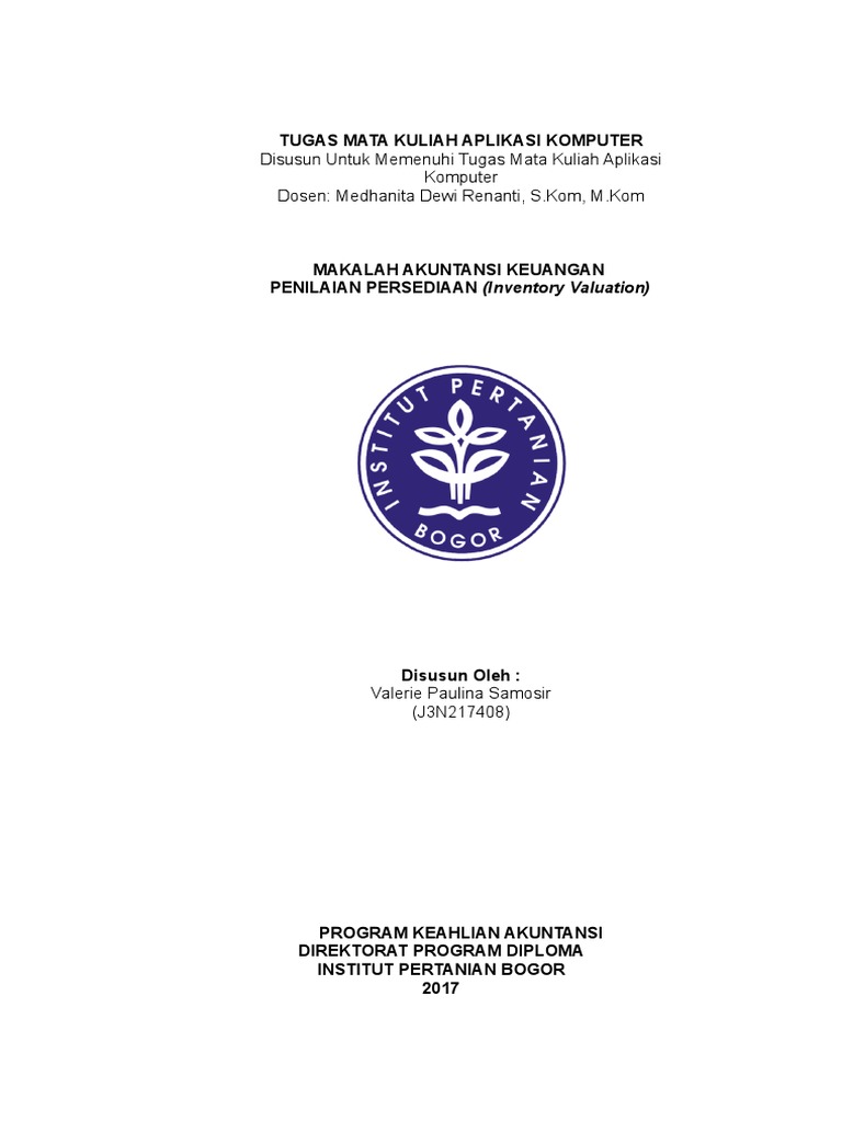 Valerie Paulina Samosir - J3N217408 - AKN D1 | PDF