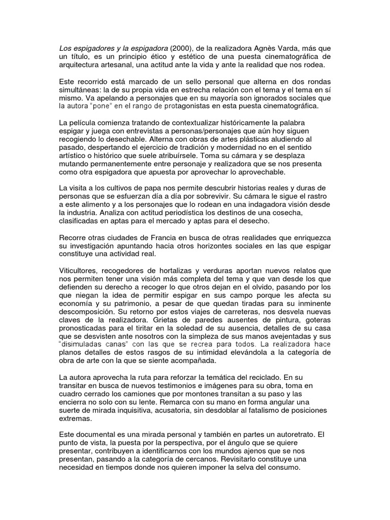 Los Espigadores y La Espigadora | PDF