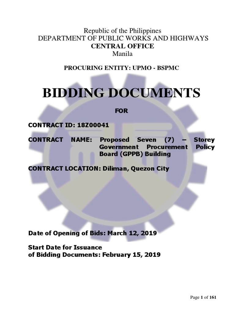 Bidding Documents for GPPB Building Project | PDF | Joint Venture ...