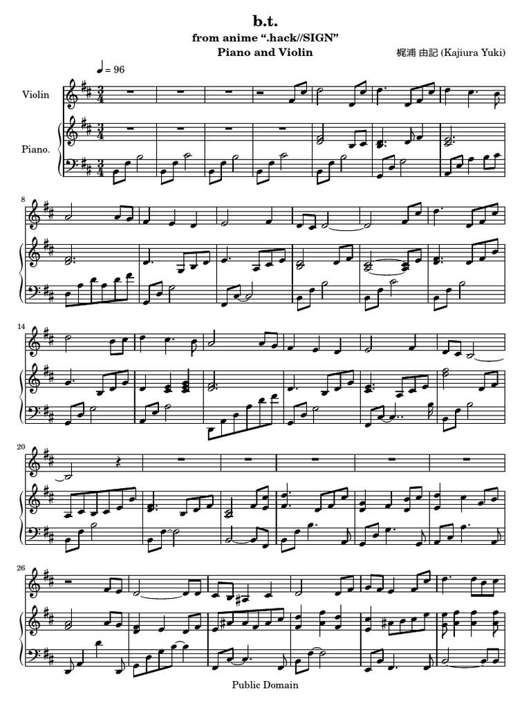 Hack SIGN - B.T. - Piano Music Sheet | PDF | Entertainment | Sound