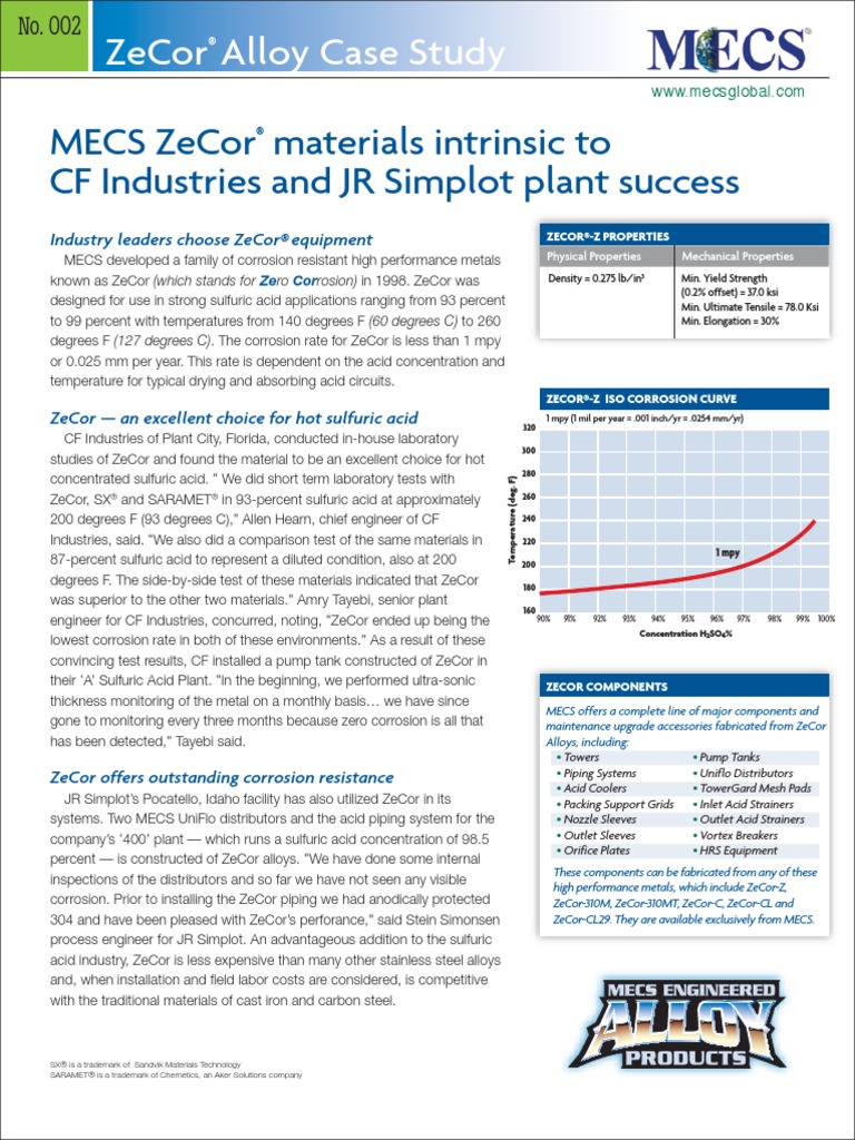 ZeCor CaseStudy 002 1008 PDF | PDF | Corrosion | Ultimate Tensile Strength