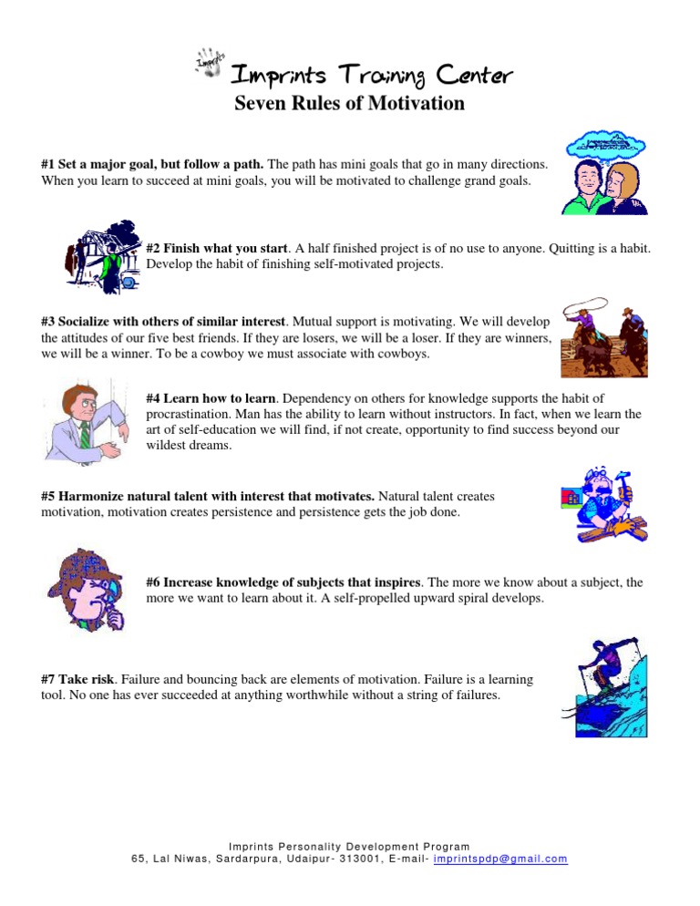 Seven Rules of Motivation Explained | PDF