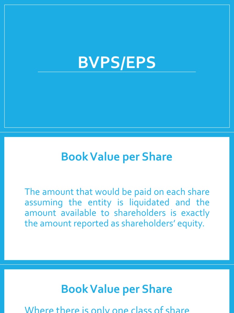 Bvps and Eps | PDF | Preferred Stock | Earnings Per Share