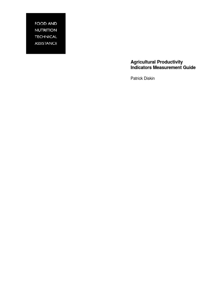 Agricultural Productivity Measurement Guide | PDF | Sampling ...
