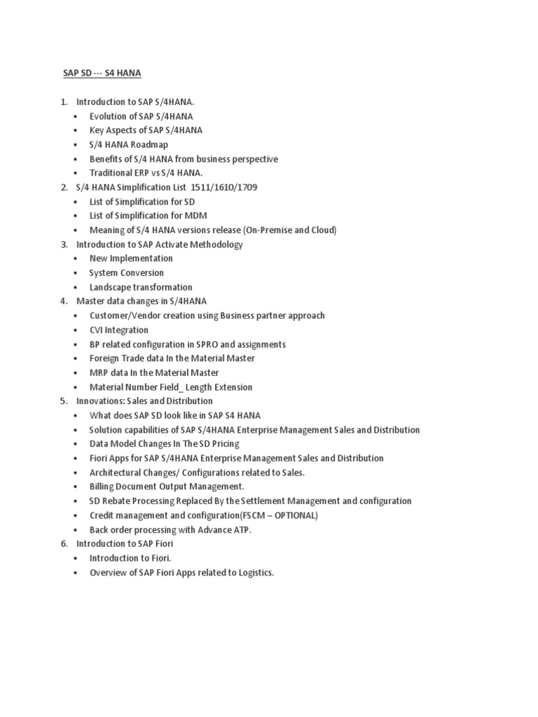 Sap SD | PDF | Sap Se | Computing