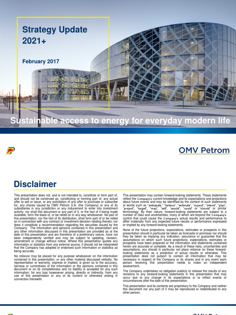 OMV Strategy 2021 | Download Free PDF | Dividend | Free Cash Flow
