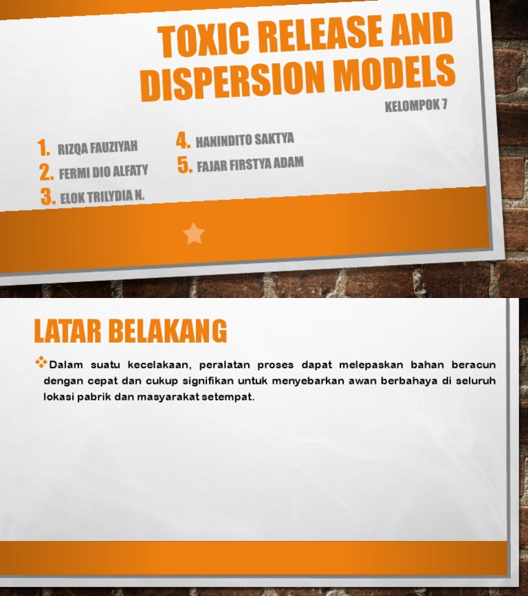 Toxic Release and Dispersion Models | PDF | Sains & Matematika | Komputer
