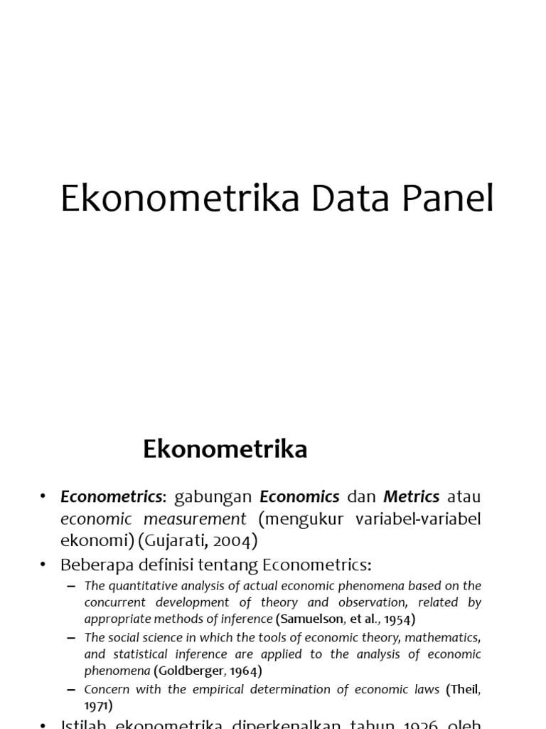Regresi Data Panel | PDF