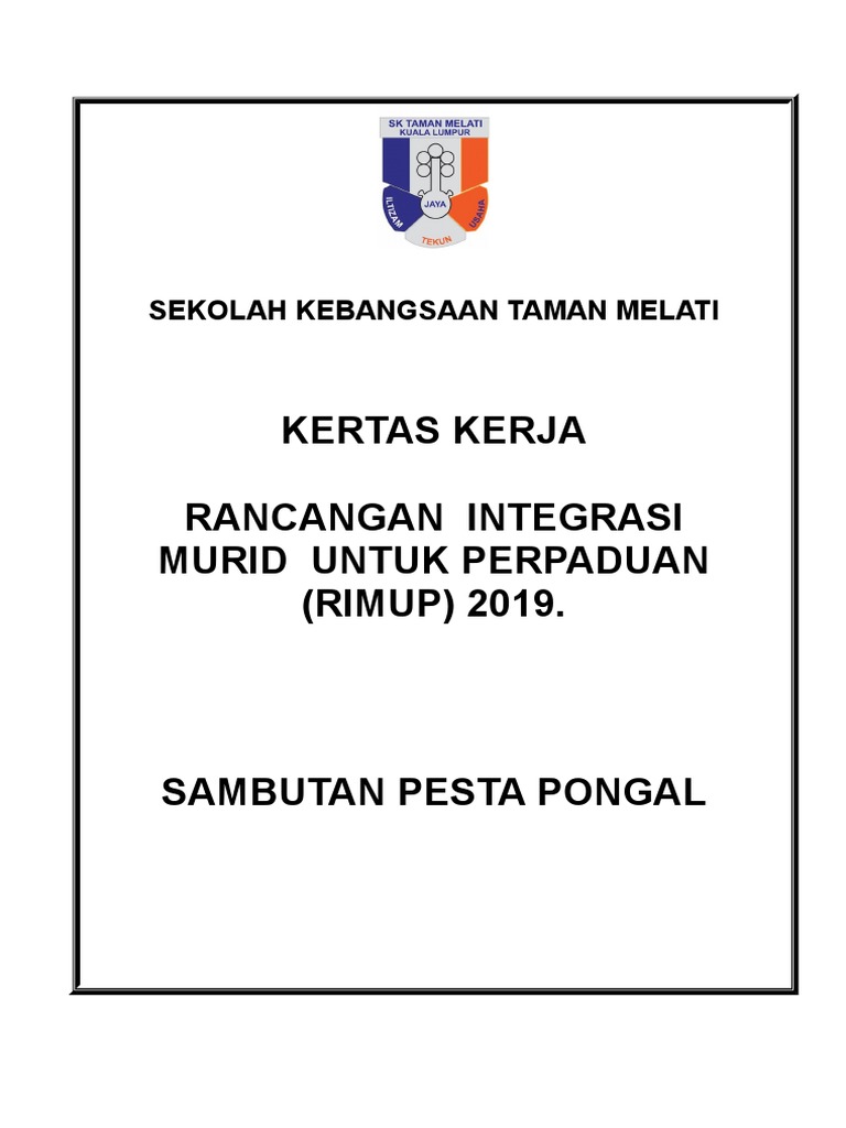 Kertas Kerja RIMUP 2019 | PDF