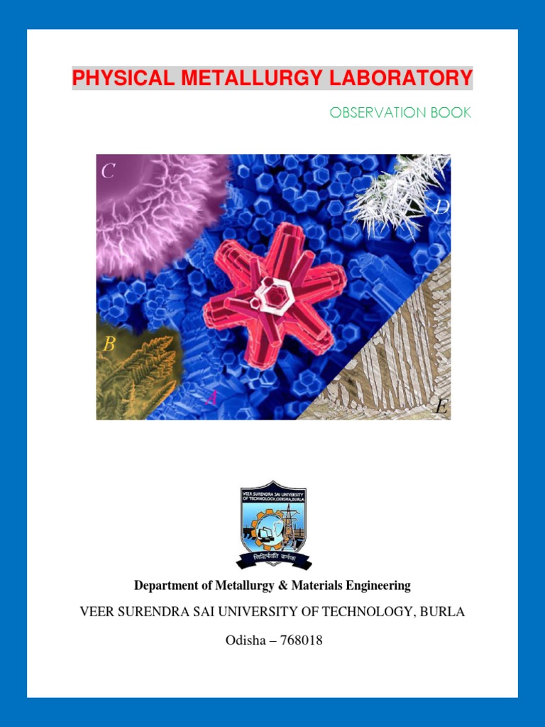 Physical Metallurgy Laboratory Manual | PDF | Crystal Structure | Steel