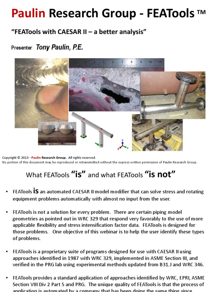 Examples Applying Fea Results With Caesar II Models Webinar PDF | PDF ...