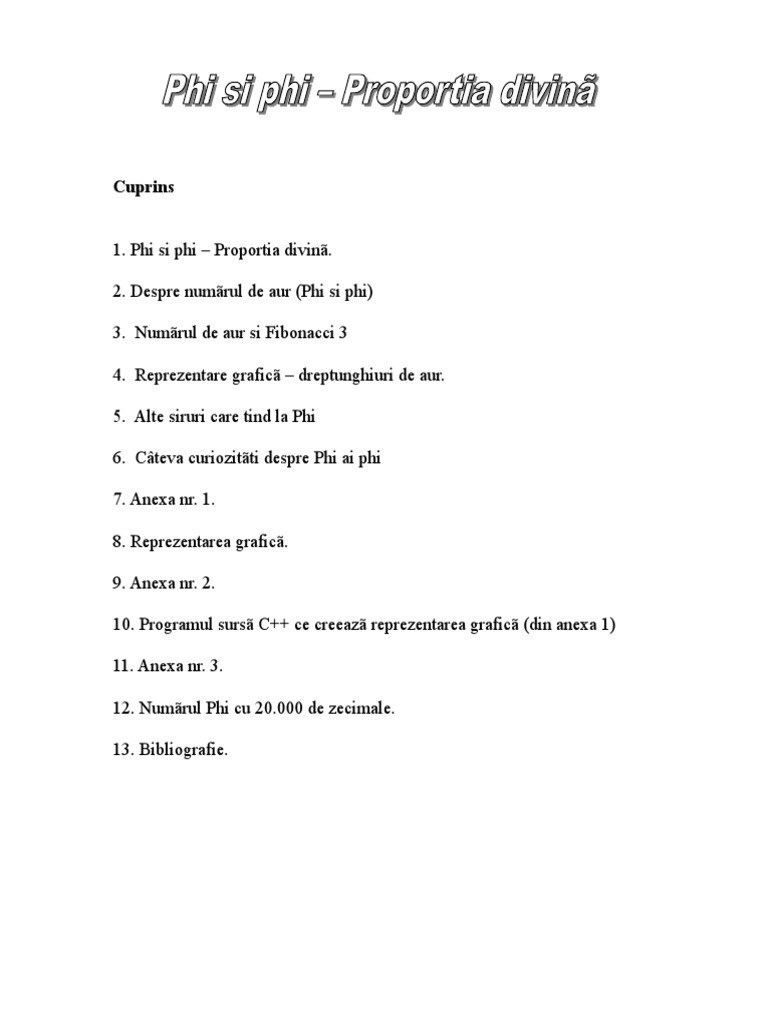 Cuprins | PDF